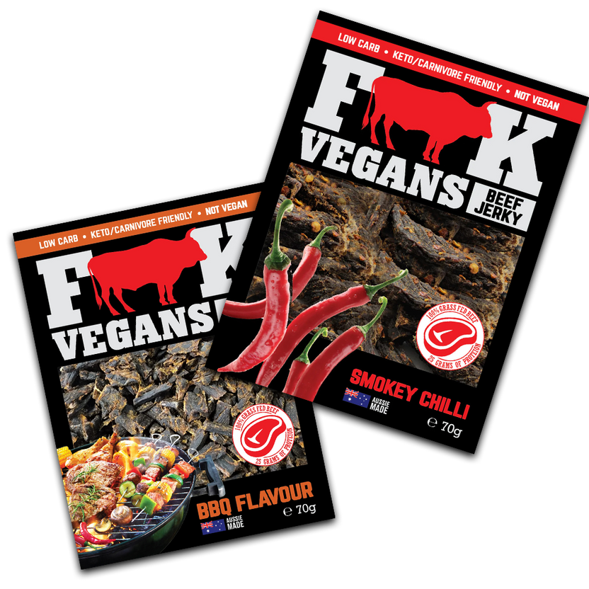 Fuck Vegans Beef Jerky | Australian Made Jerky By Isaac Butterfield